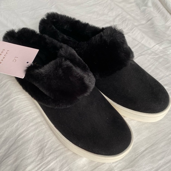 LC Lauren Conrad | Shoes | Nwt Lauren Conrad Slip On Faux Fur Loafer ...
